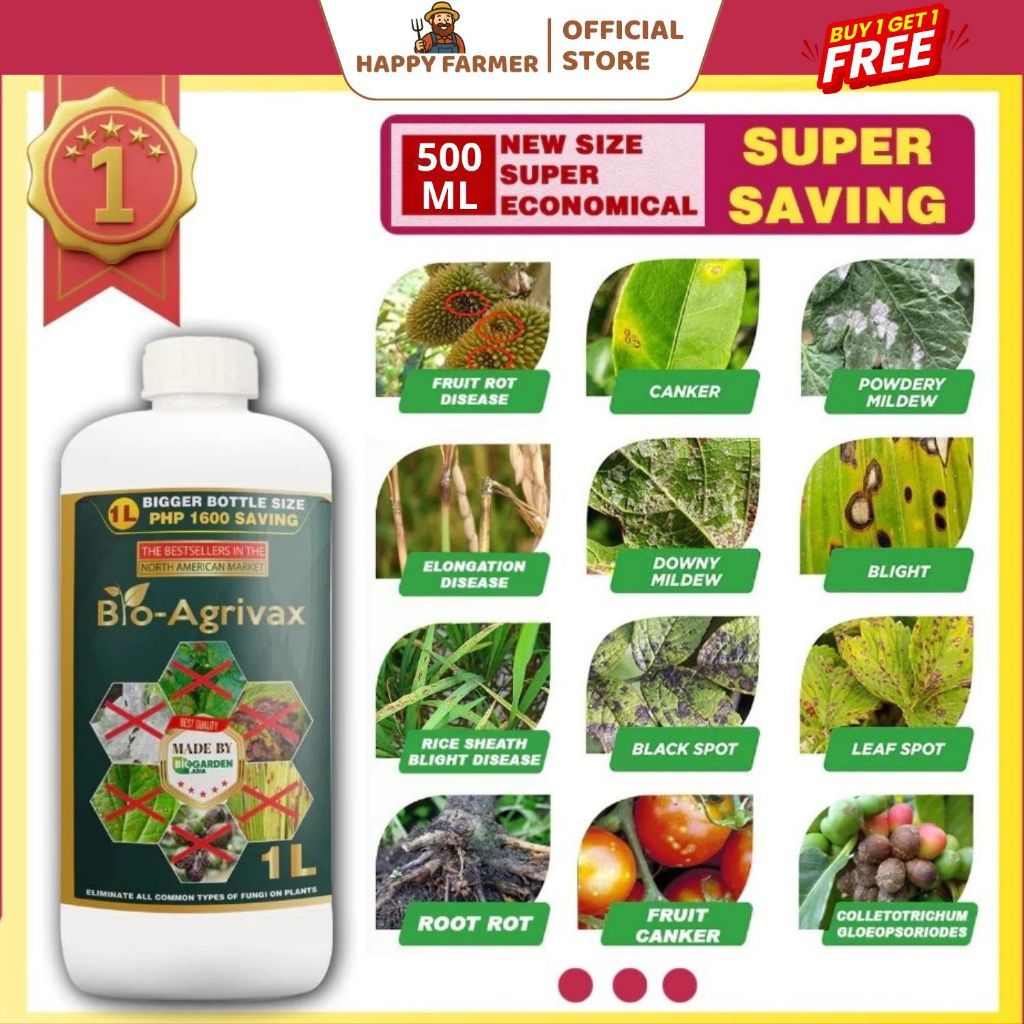 [BIG SAFE] Bio Agrivax 500ml - Fungicides King - Organic Fungicide for ...