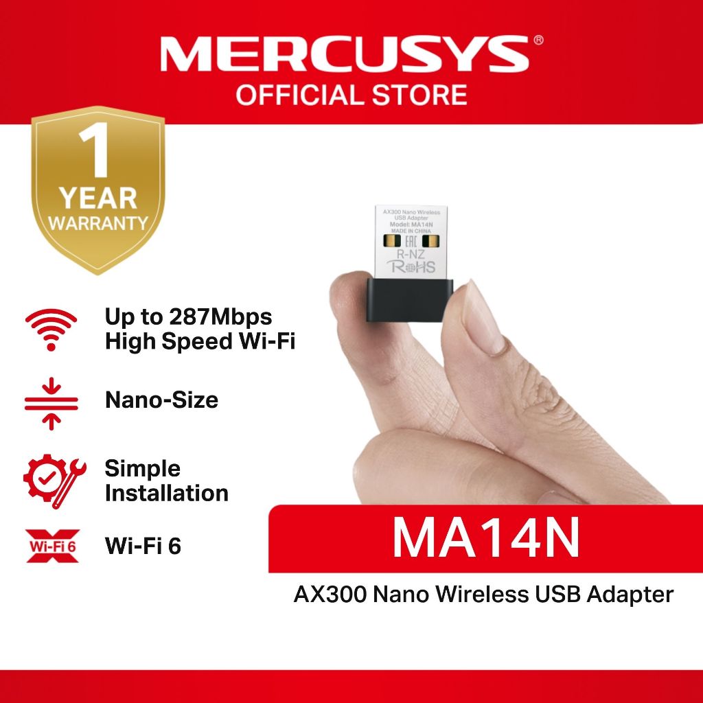 Mercusys Official | MA14N | AX300 | Wi-Fi | Nano | Wireless | USB ...