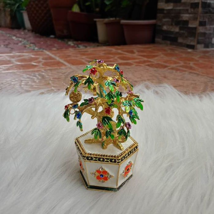Feng Shui All in One Money Tree Metal Bejeweled | Shopee Philippines