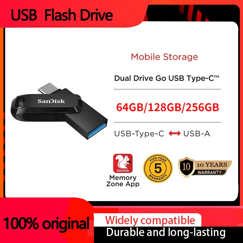 Ultra Dual Flash Drive Go USB Type-C (SDDDC3) 64GB 128GB 256GB | Shopee ...