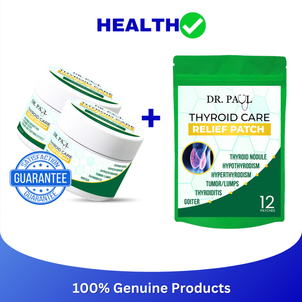 2pc Dr. Paul Thyroid Relief Cream 30g + 12pc Thyroid Patches – Fast ...