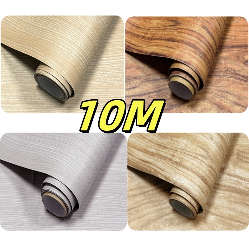 10M Wood Self Adhesive Wallpaper PVC 60*500CM Waterproof Sticker For ...