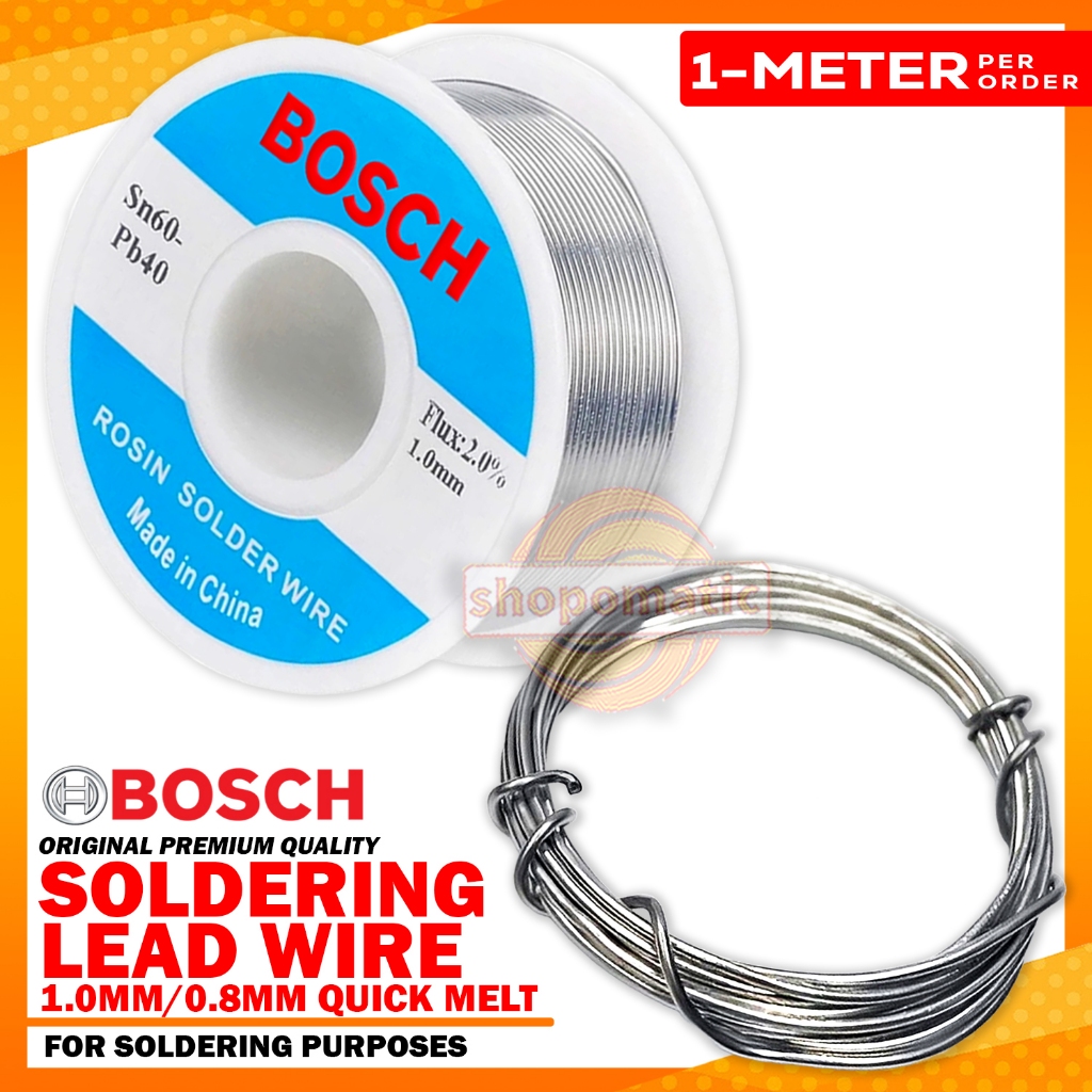 Original Premium BOSCH Quick Melt Soldering Lead 0.8mm 1.0mm (1 Meter ...
