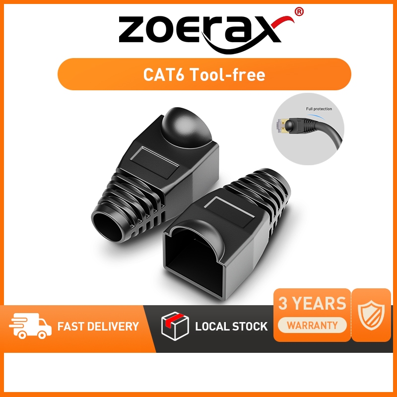 ZoeRax CAT6 Strain Relief Boot RJ45 Plug Connector Cap 50pcs Modular ...