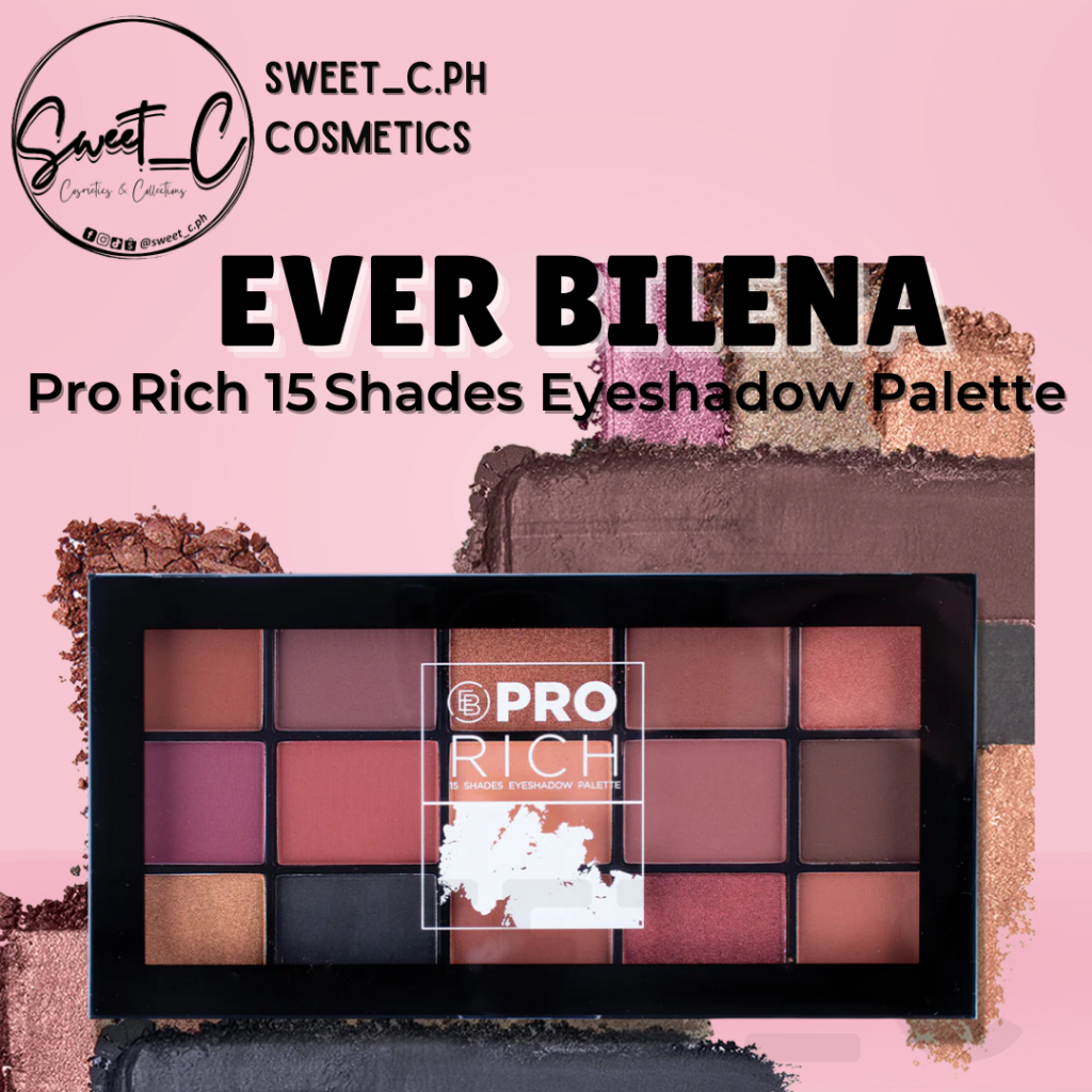 Ever Bilena Pro Rich 15 Shades Eyeshadow Palette | Shopee Philippines