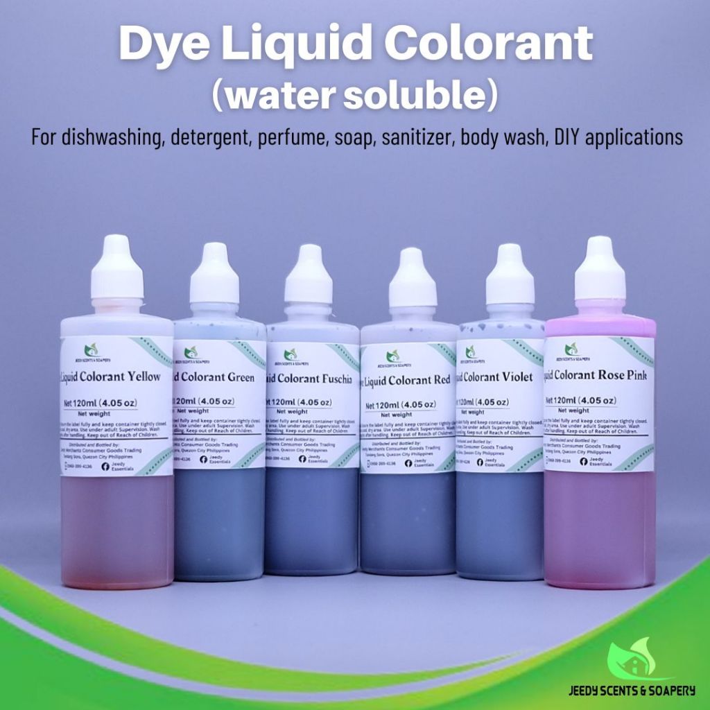 Dye Liquid Colorant - For Dishwashing, Detergent, Perfume, Soap, Body ...