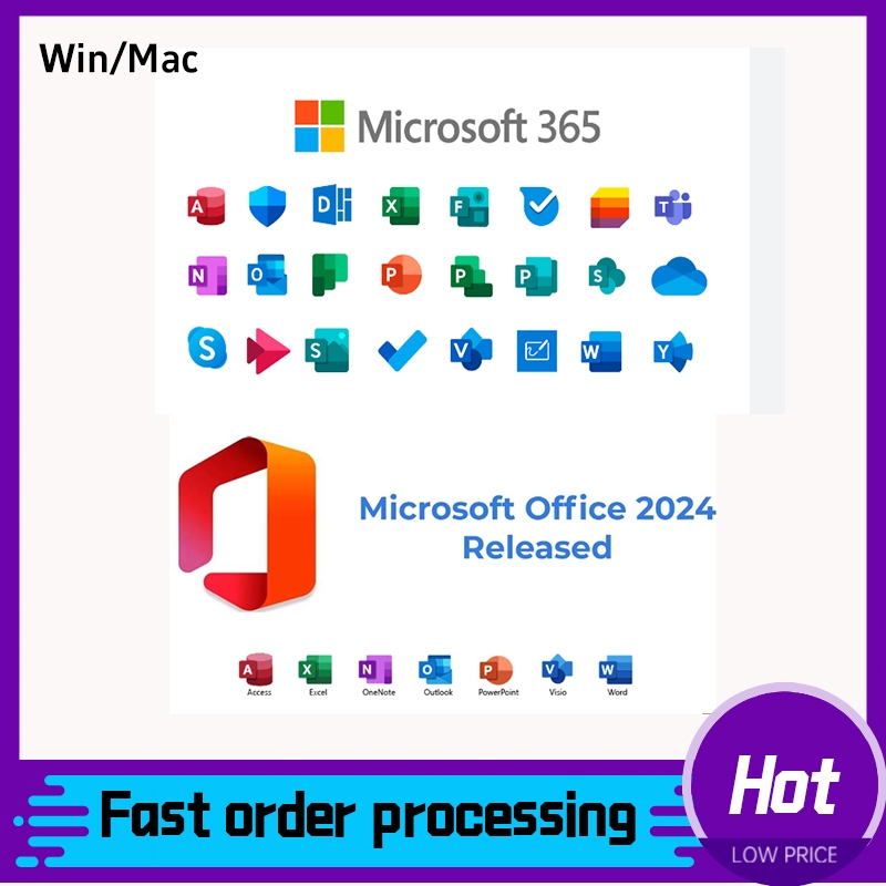 [Lifetime] Microsoft office365 and office 2024 for Windows & macOS new version Easy to install ...