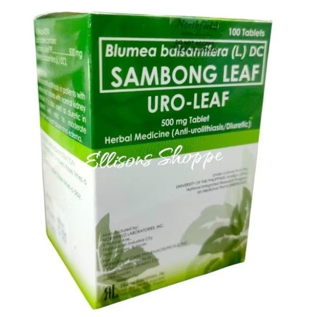 URO-LEAF 500mg Sambong Leaf Herbal 100 Tablets | Shopee Philippines