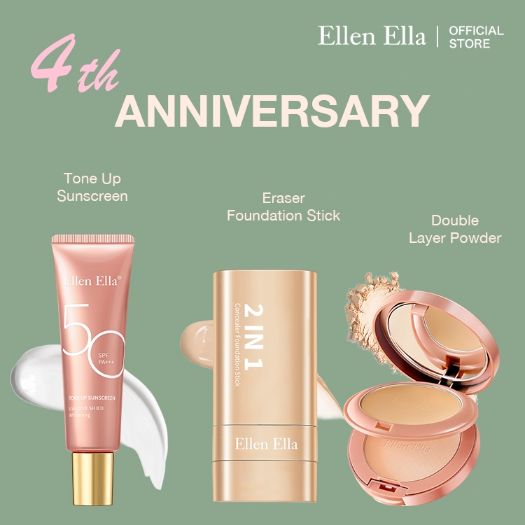 ELLEN ELLA Flawless Makeup Set 3pcs Sunscreen Foundation Concealer ...