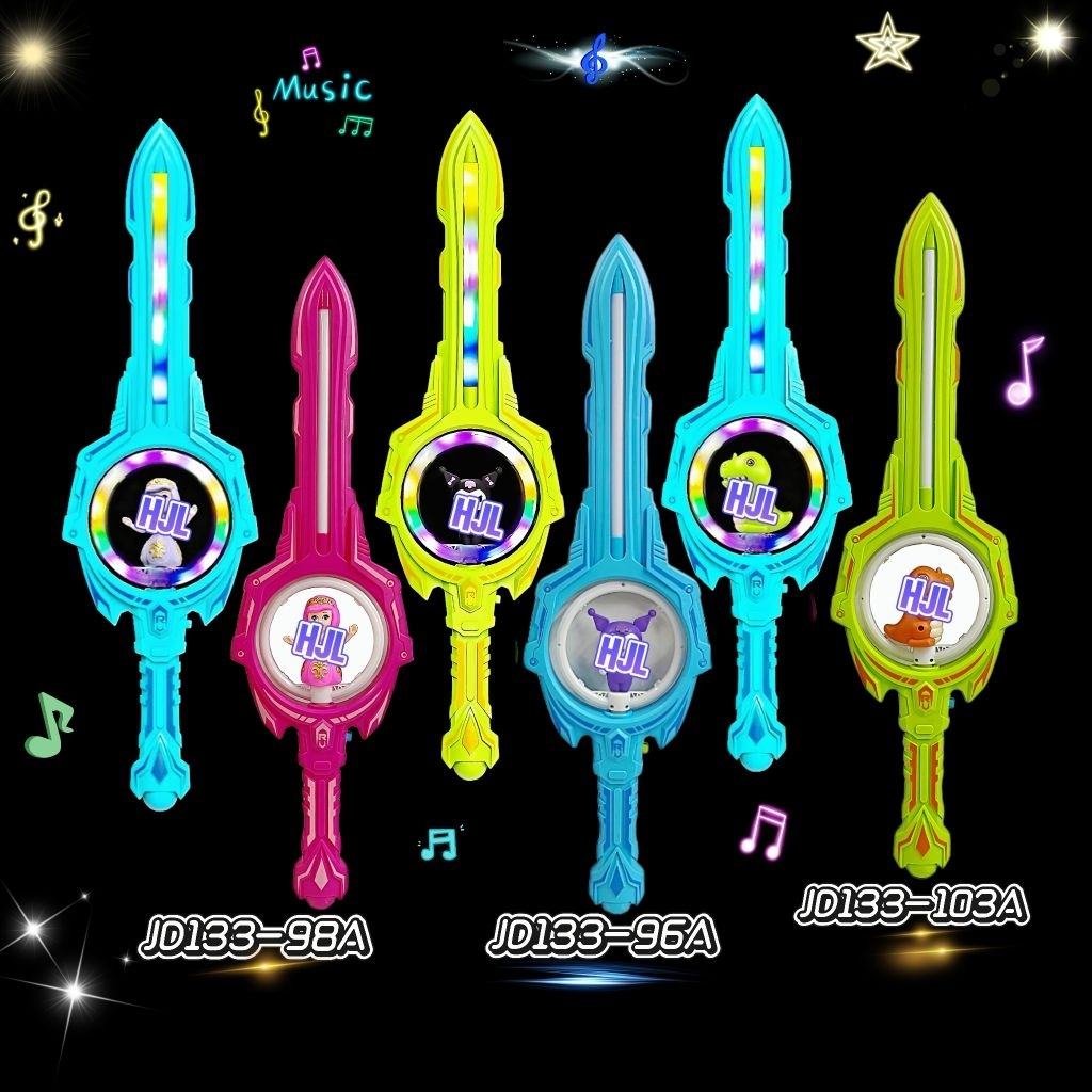 New style flashing rotating colorful light music sword | Shopee Philippines