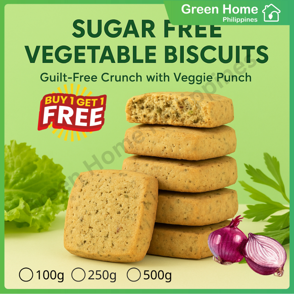 READY (60PCS) Sugar-Free Vegetable Cookies 100% Natural, High Fiber ...