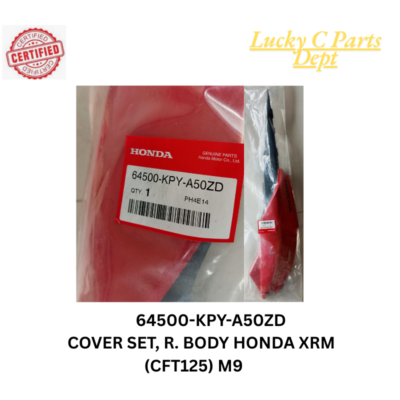 HONDA GENUINE COVER SET, RIGHT BODY XRM (CFT125) M9 ( 64500-KPY-A50ZD ...