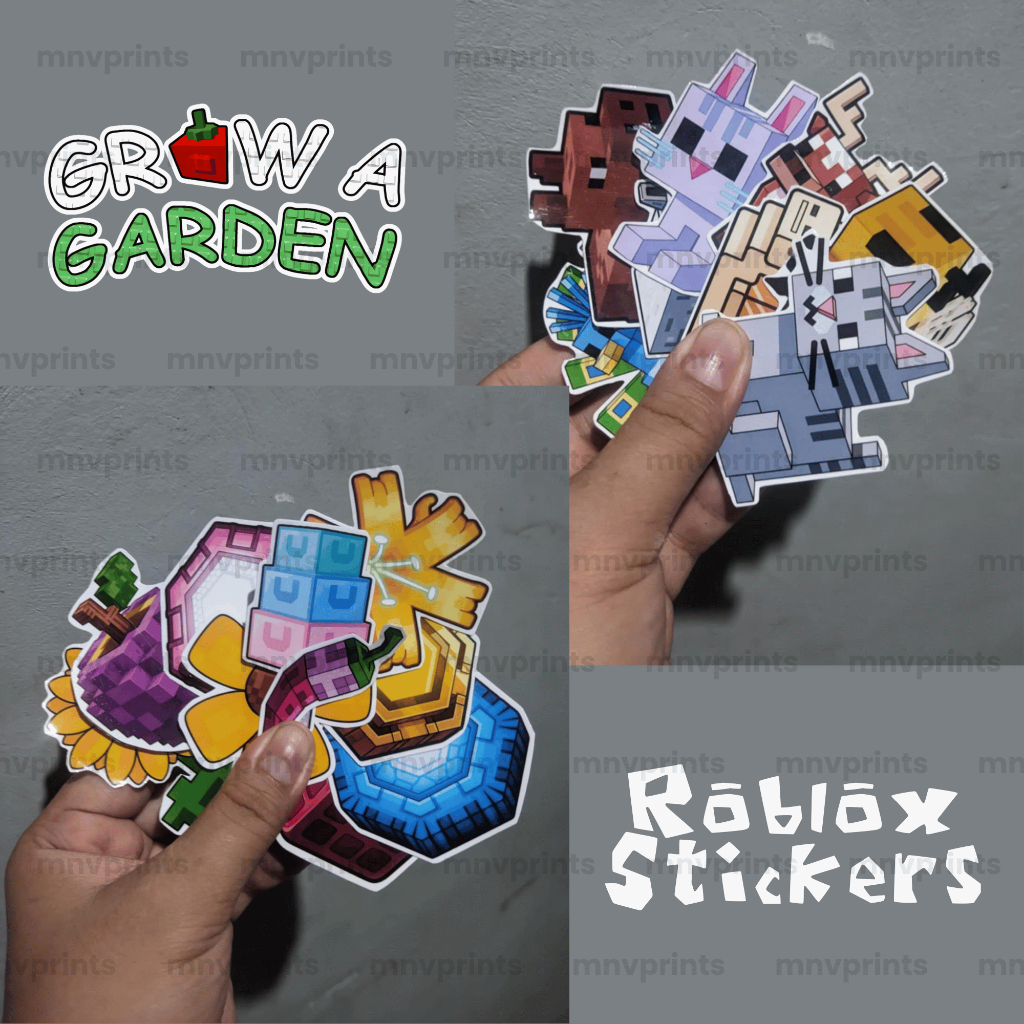 10pcs Grow A Garden Roblox Stickers Pets Crops Dinosaur Stickers ...