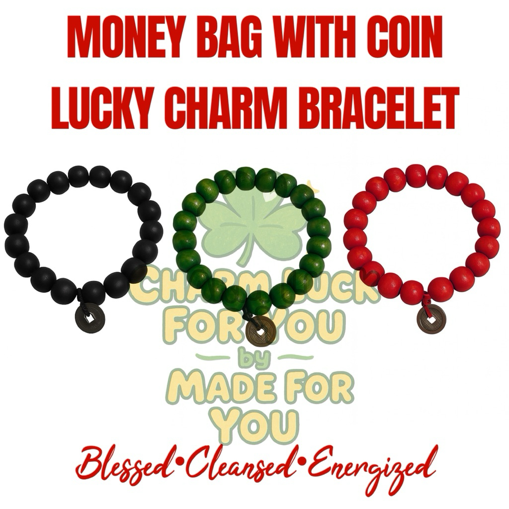 Money Bag Lucky Charm Bracelet with 5 Emperor Coin Business, Success ...
