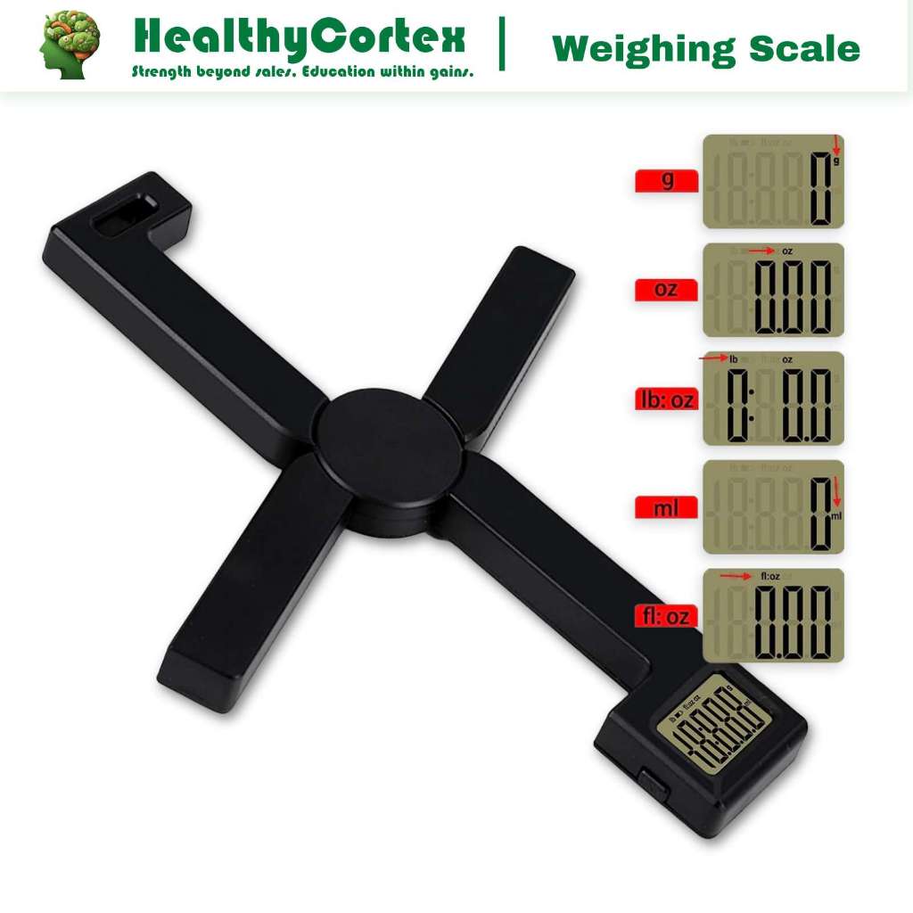 Portable Digital Kitchen Scale Compact Folding Food Scale with LCD ...