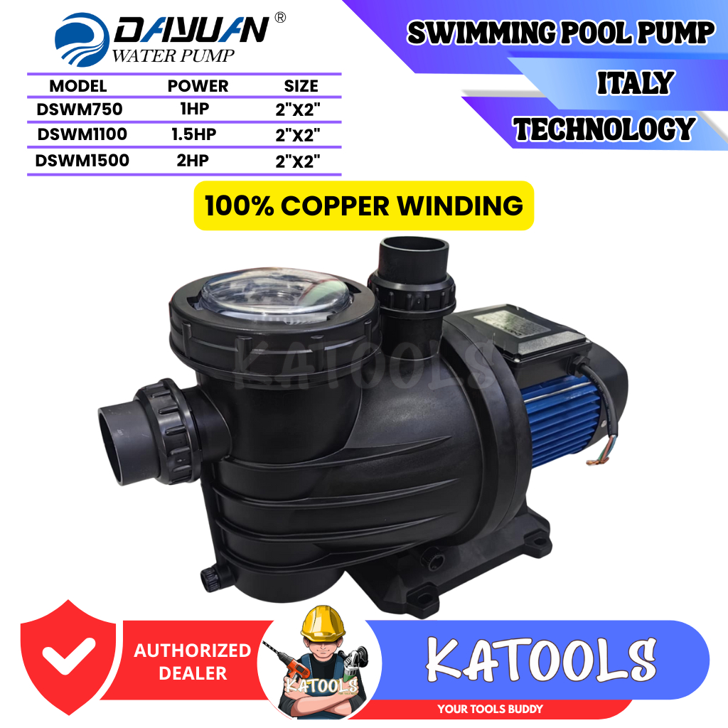 DAYUAN Italy Tech Swimming Pool Pump Water Pump with Copper Winding for ...