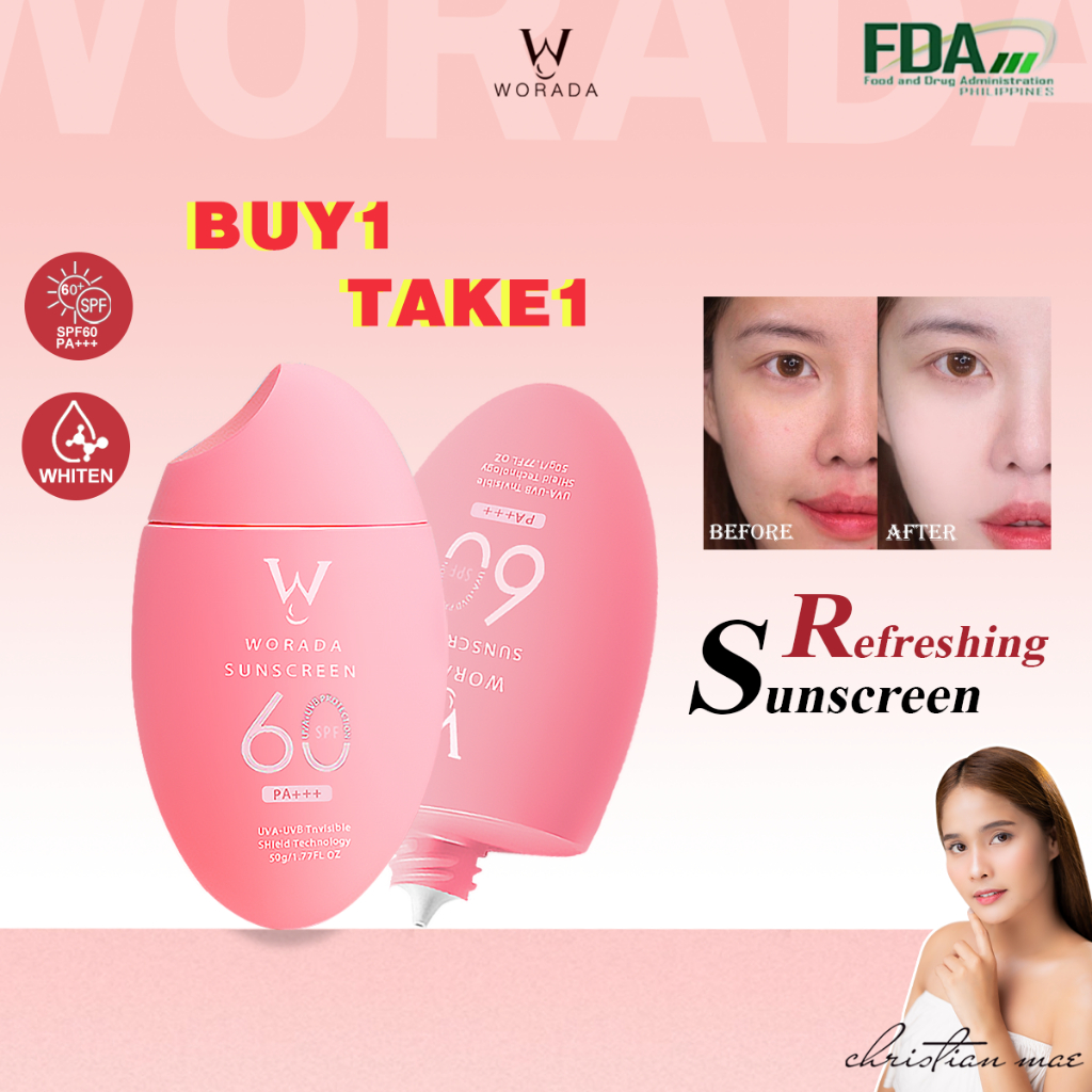 WORADA Anti-Aging SPF60+++ Sunscreen | FDA Approved | 50g | Non ...