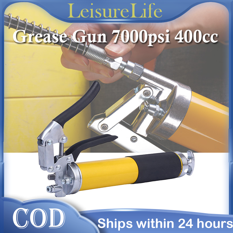 Grease Gun 7000psi 400cc with 4Tubes Nozzle&Locking Grease Coupler ...