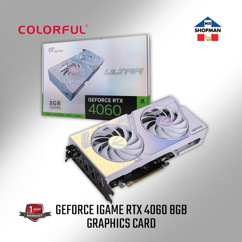 Colorful iGame GeForce RTX 4060 Ultra White OC 8GB Graphics Card GPU ...