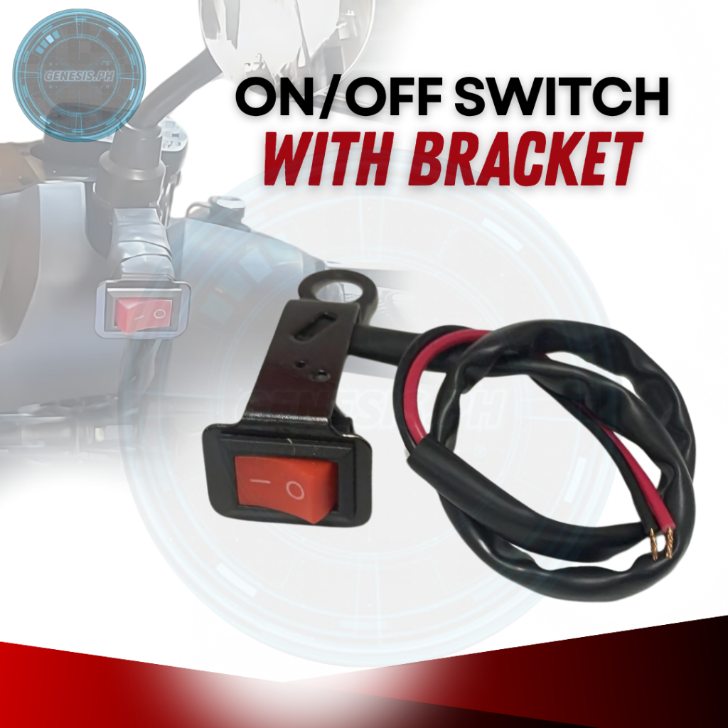 Genesis Motorcycle Light Switch With Bracket Side Mirror Light On/Off ...