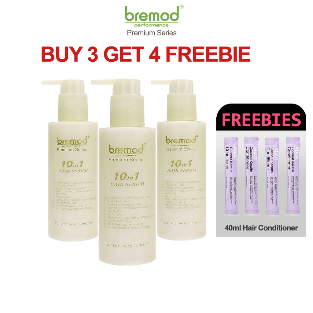 Bremod Premium Hair Serum 10 IN 1 Nourish Care Smooth Damage Curly Perm ...