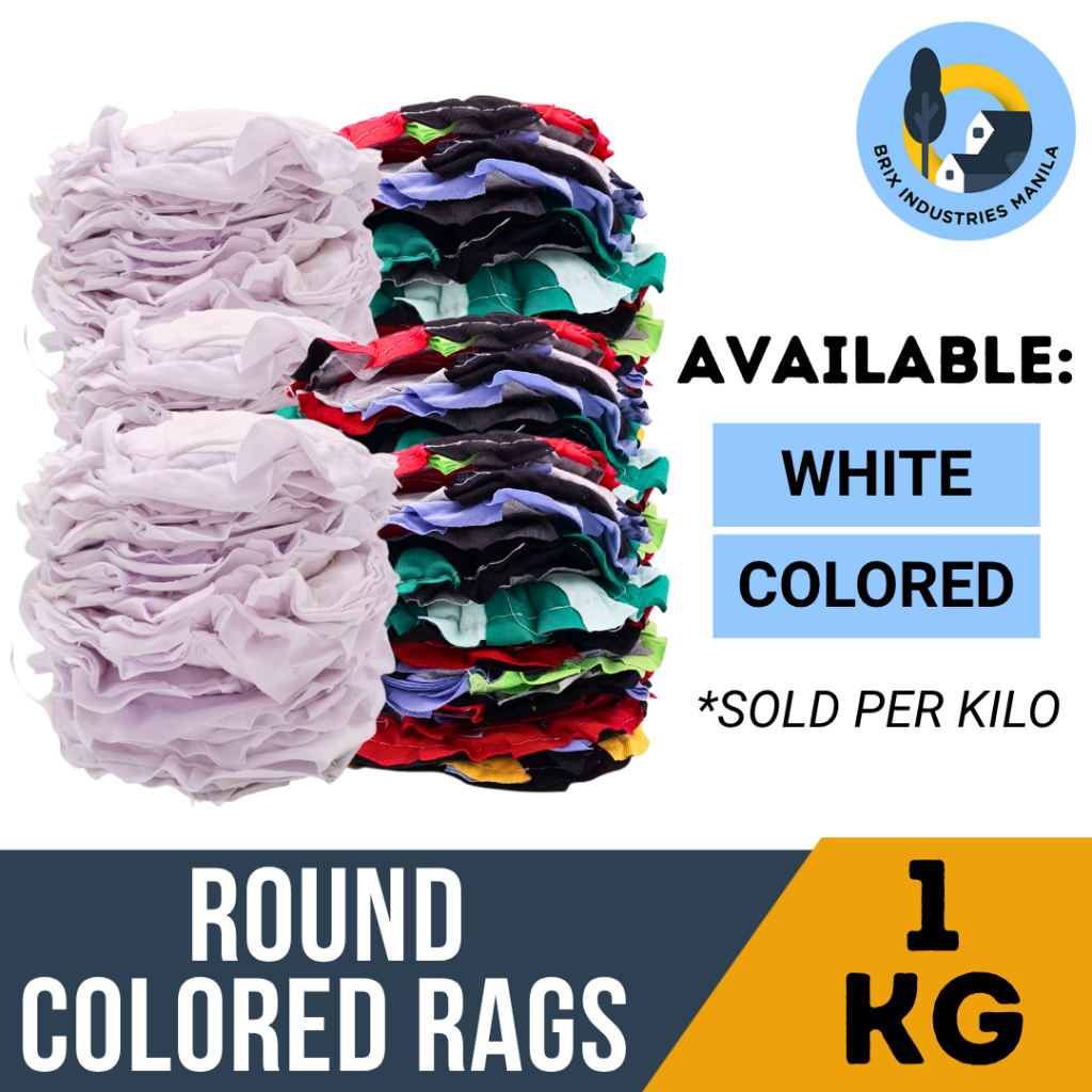 Cotton Rags Basahan 1kg Colored or White Construction Cleaning Material ...