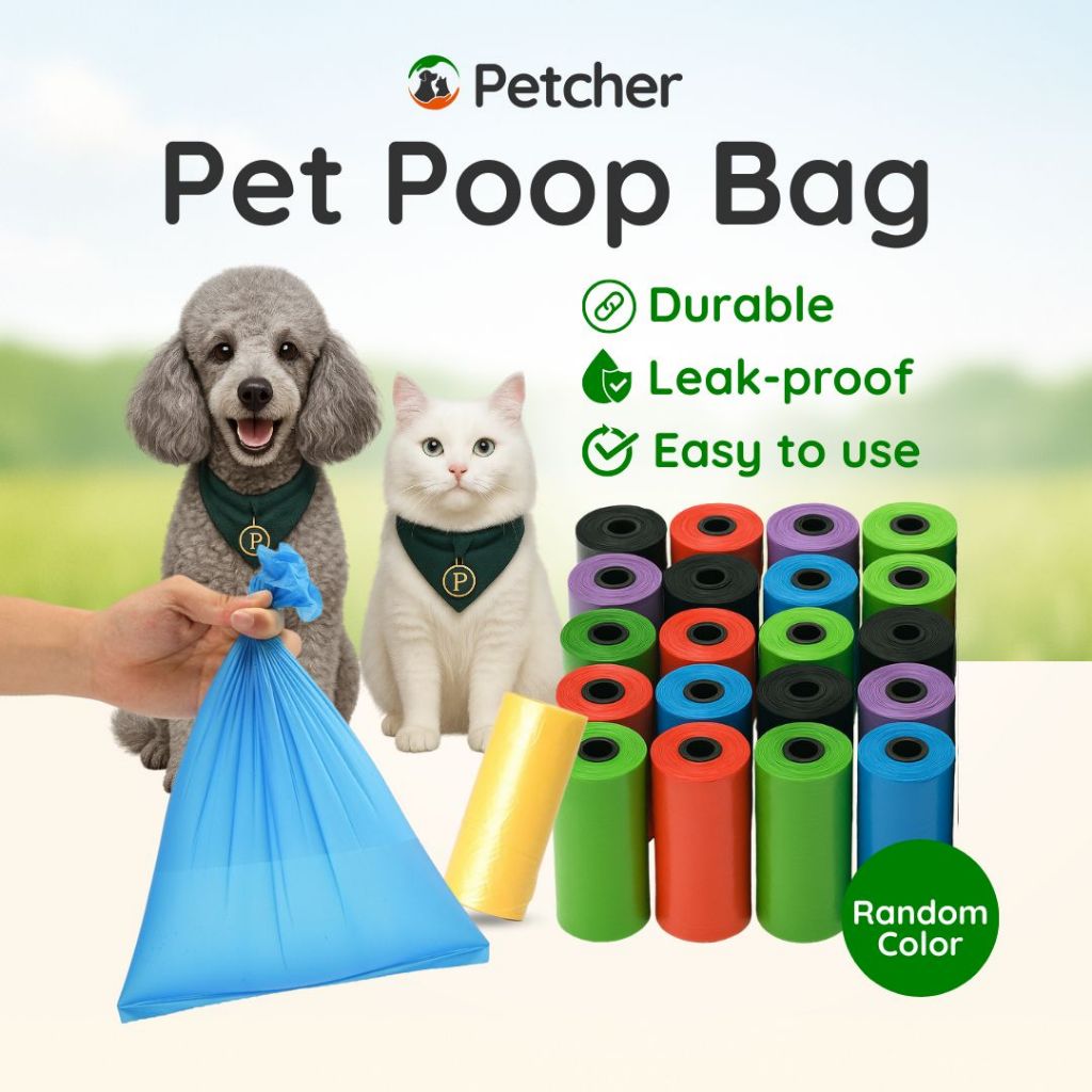 Pet Poop Bag 15pcs per Roll Refill Garbage Waste Disposable Plastic Bag ...