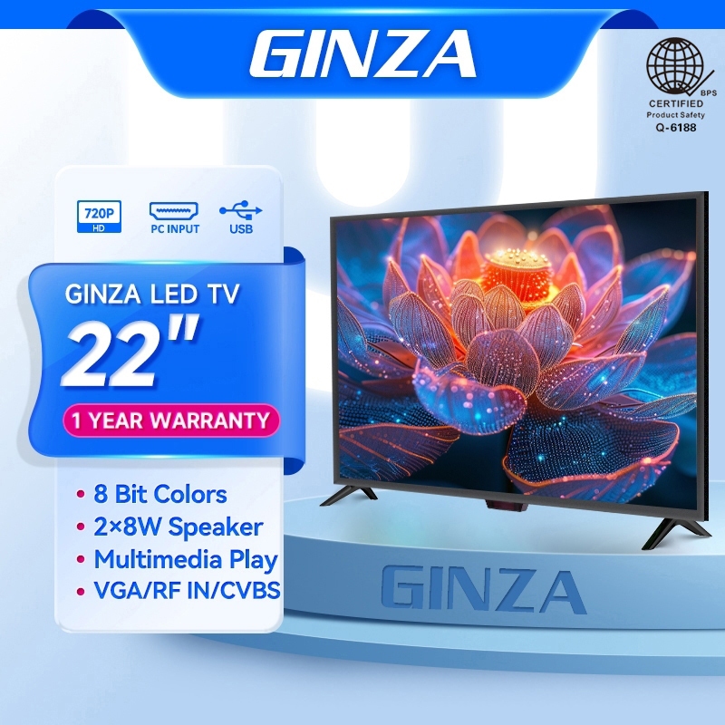 GINZA Condere 22 inch LED TV FHD TV Sale Flatscreen HDMI+AV+VGA+USB 15 Inch | Shopee Philippines