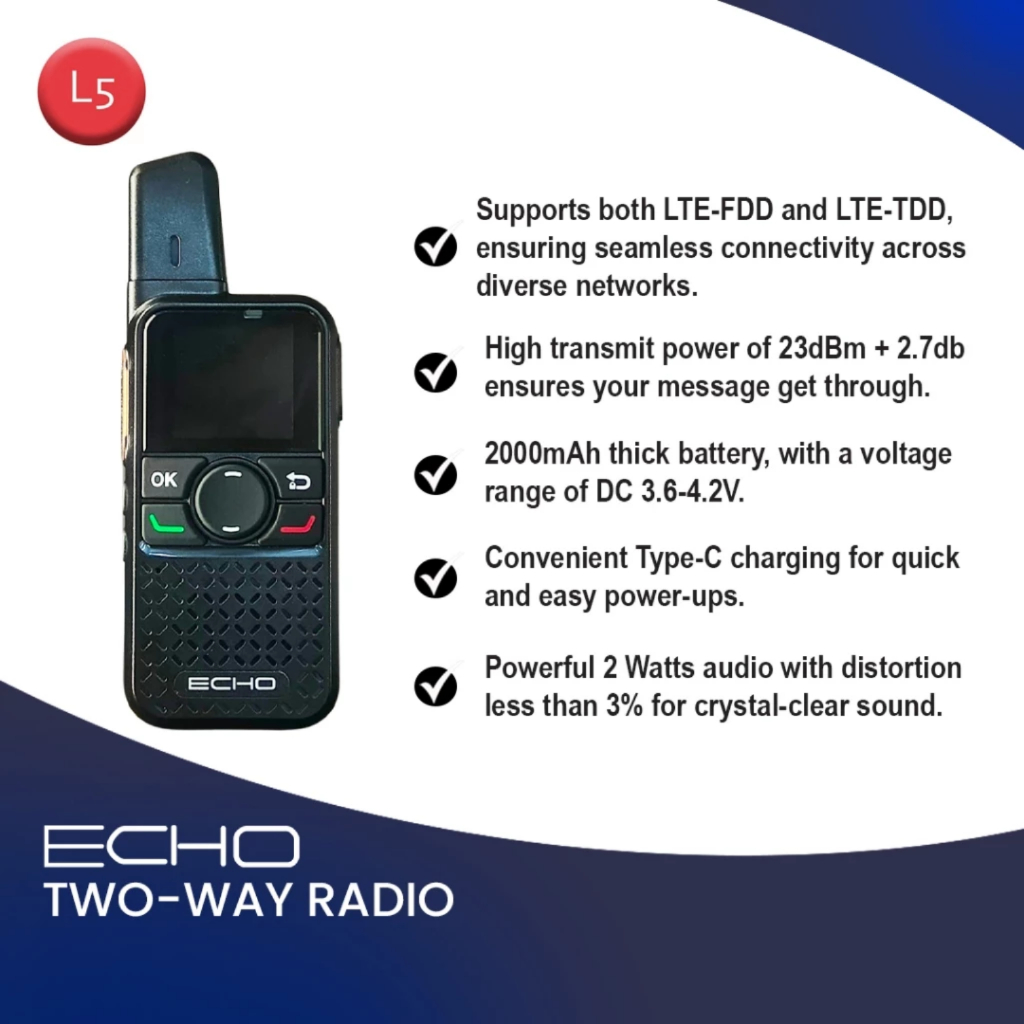 ECHO E10 Two-Way Radio REALPTT (Push-to-Talk) 4G | Shopee Philippines