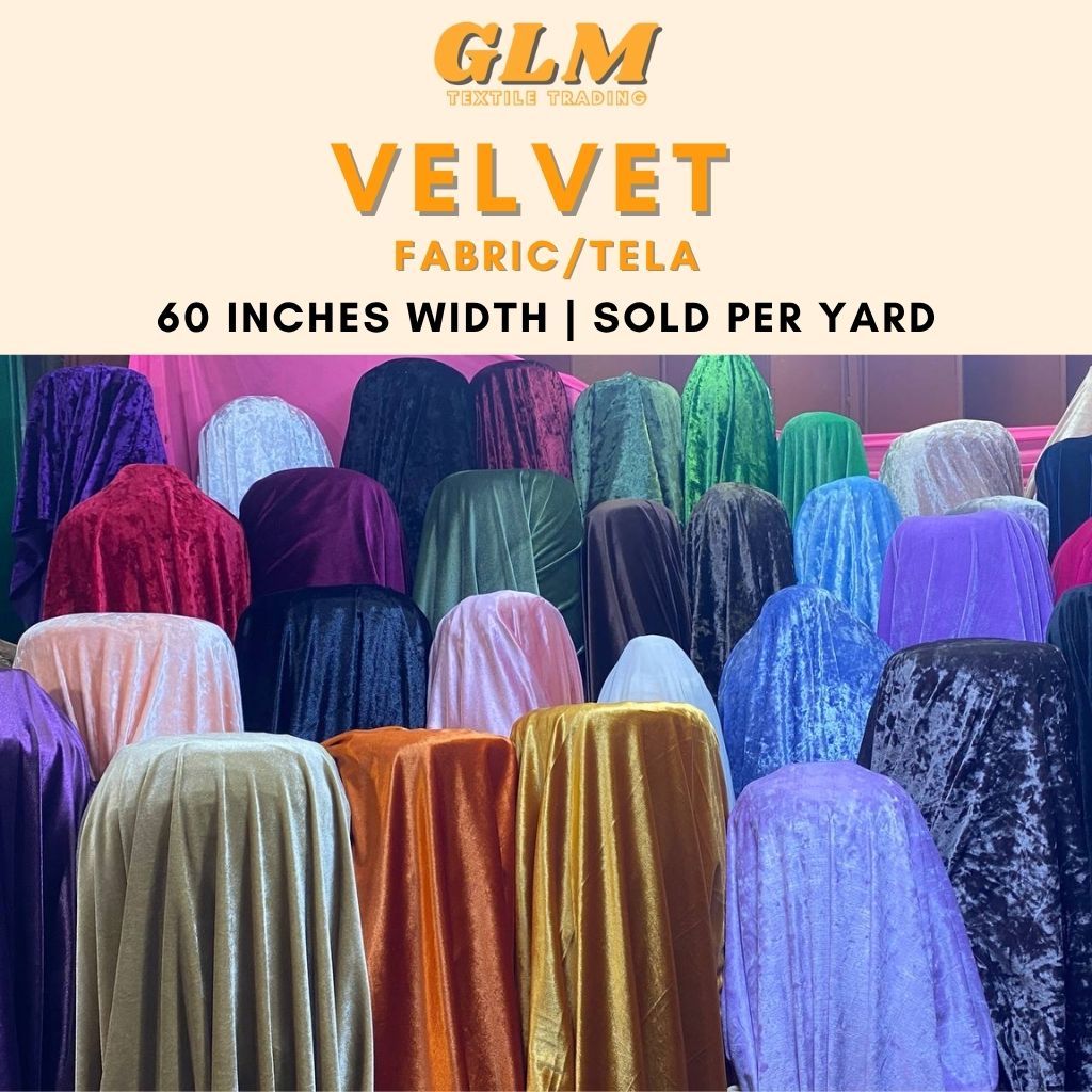 GLM Velvet Velour Fabric | Smooth Fabric | 60" width | Shopee Philippines
