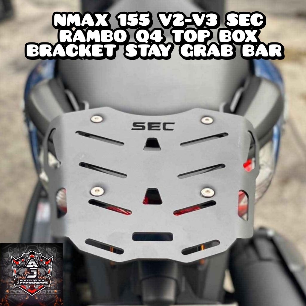 NMAX 155 V2-V3 SEC RAMBO Q4 TOP BOX BRACKET STAY GRAB BAR | Shopee ...