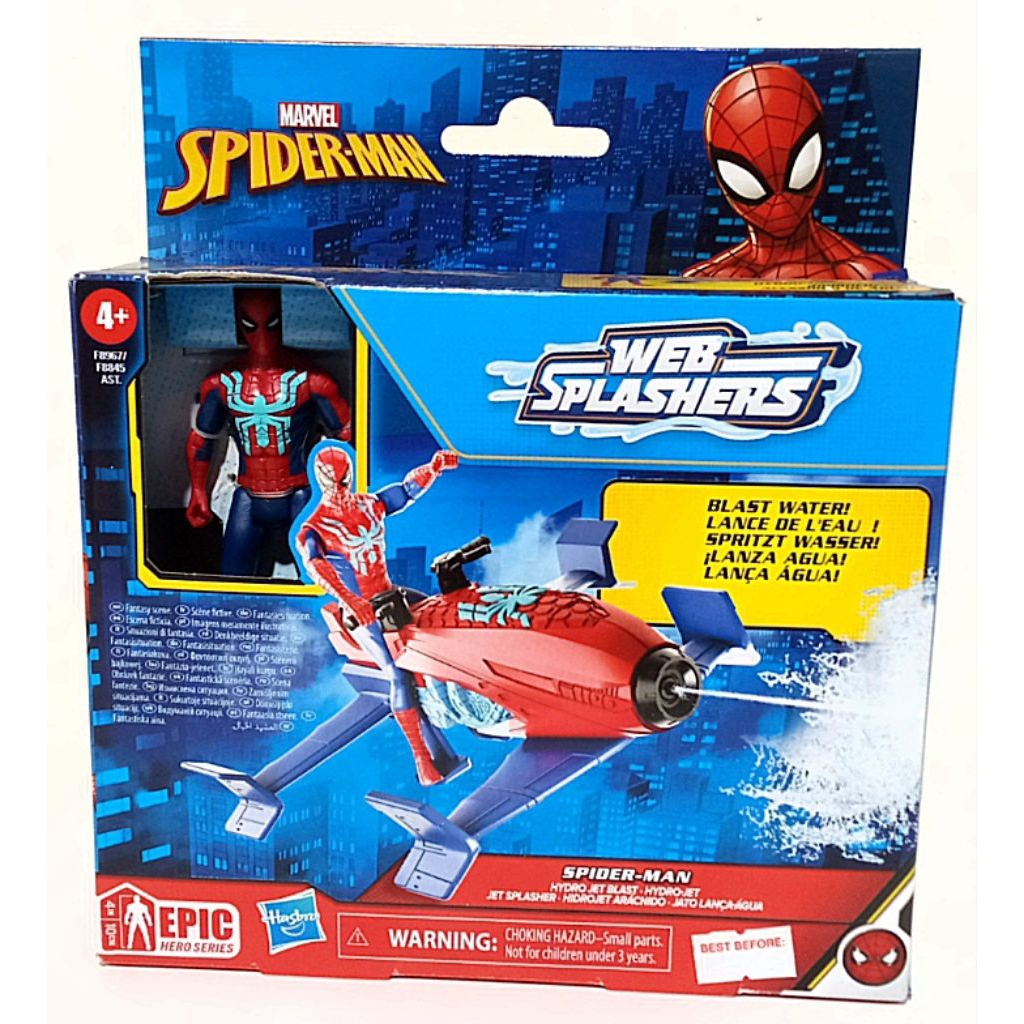 Marvel Series Web Splashers Spider-Man hydro jet blast 4 inch ACTION ...