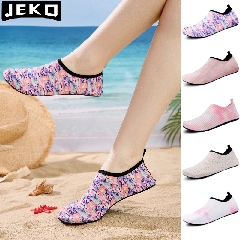 JEKO Women Aqua Shoes,Quick-Dry Soft Water Shoes,Rubber Beach Shoes For ...