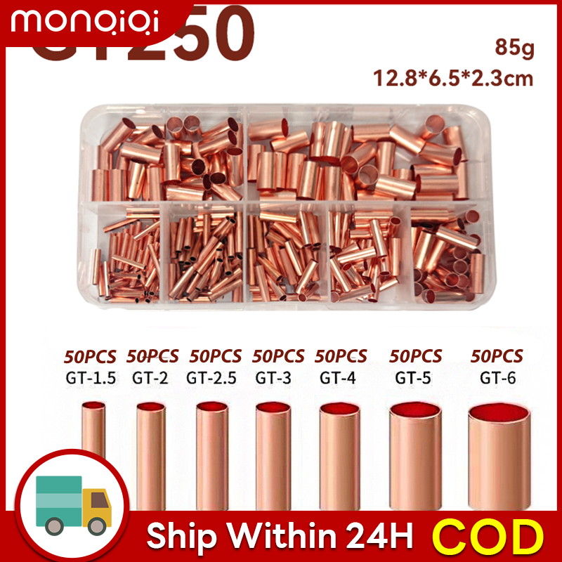 Wire Ferrules Kit 7 Size Copper Crimp Connector Non Insulated | Shopee ...