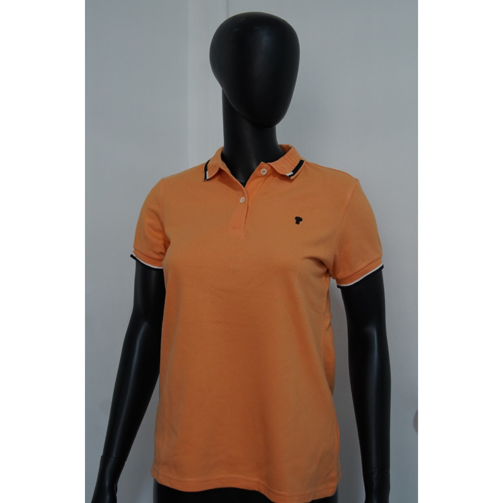COLLEZIONE C2 24WT1K005 L.ORANGE Pique Women Polo Shirt Regular Fit Key ...