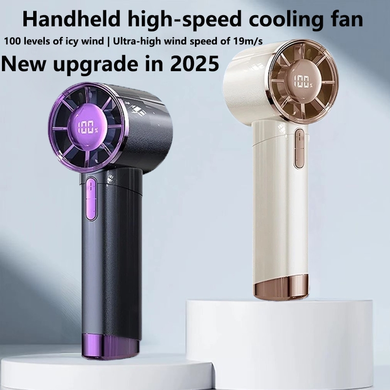 NEW Handheld Turbo Fan Bladeless Portable Adjustable Fan Rechargeable ...