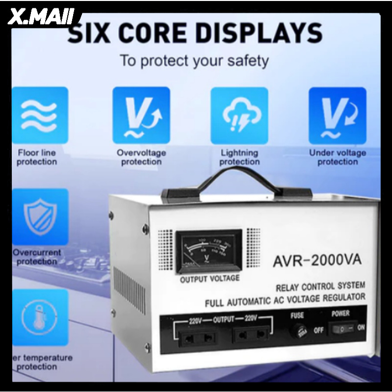 2000VA AVR Voltage Regulator Automatic 110V/220V Output for TV ...