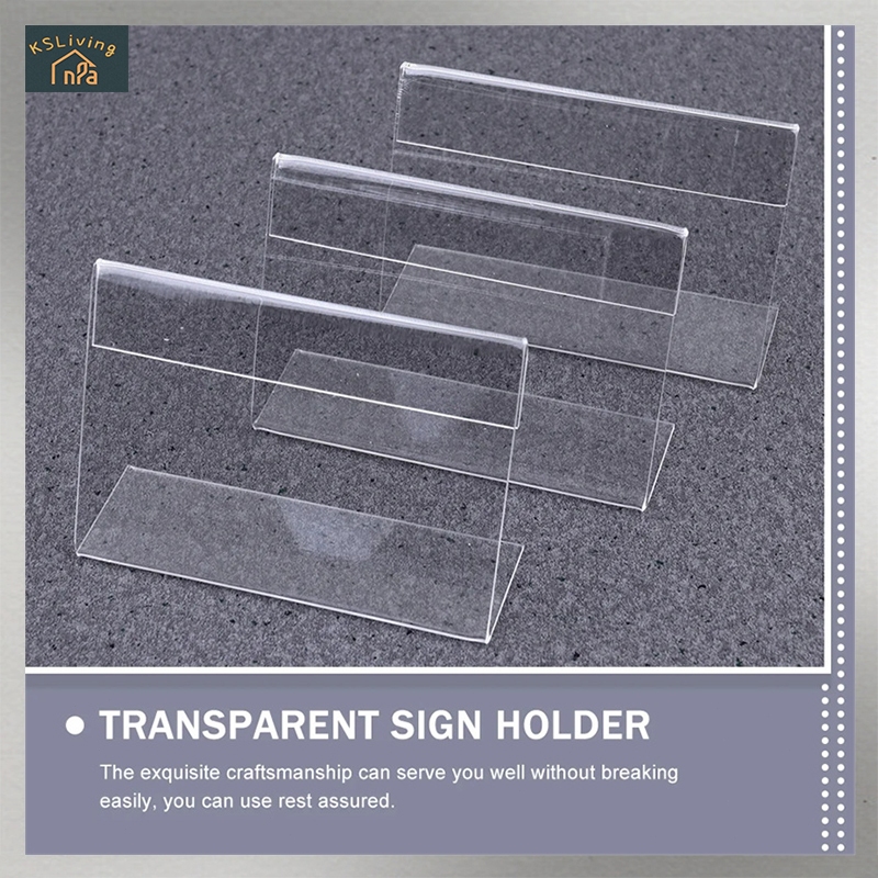 (COD)20pcs Clear Acrylic Sign Holder Plastic Table Top Name Card Price ...