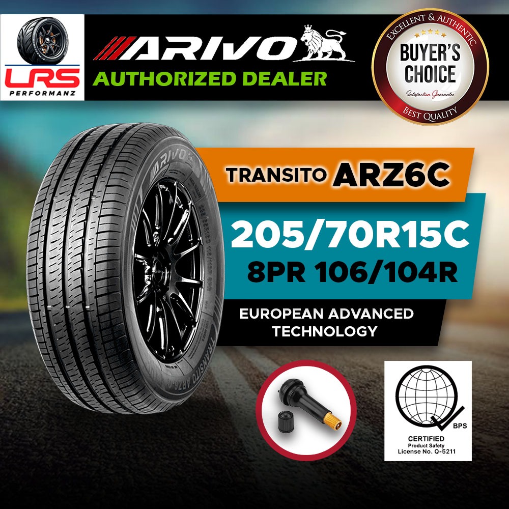 ARIVO 205/70 R15C 8PR TRANSITO ARZ6-C (China made, with free tire valve ...