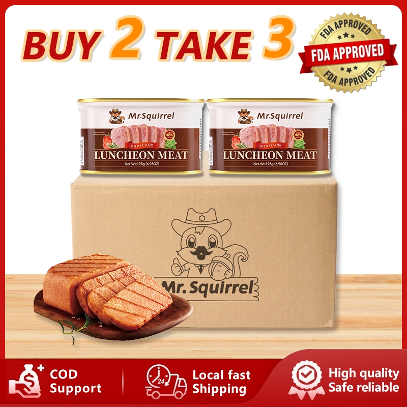 【Buy 2 Take 3】Mr.Squirrel 198g Luncheon Meat Luncheon Meat Original ...