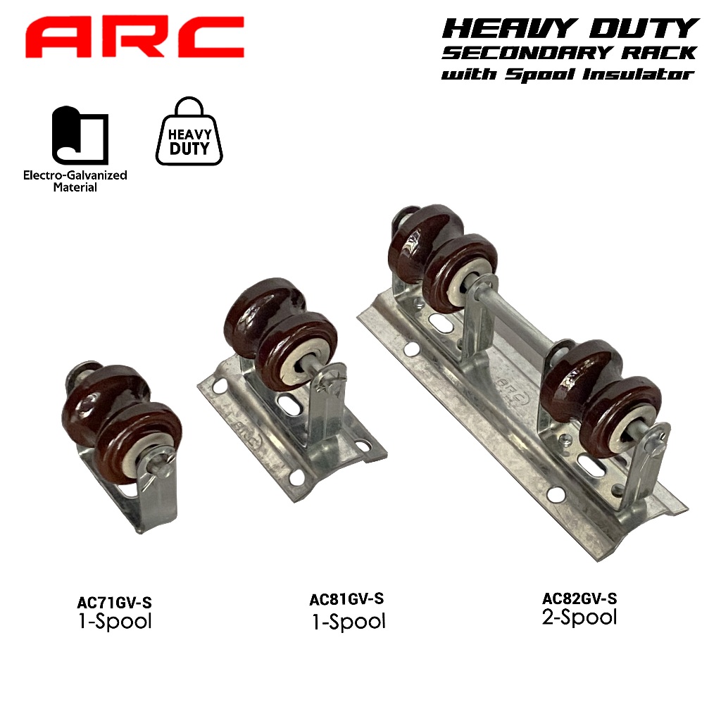 ARC Galvanized (GV) Secondary Rack with Porcelain Spool (Shackle ...