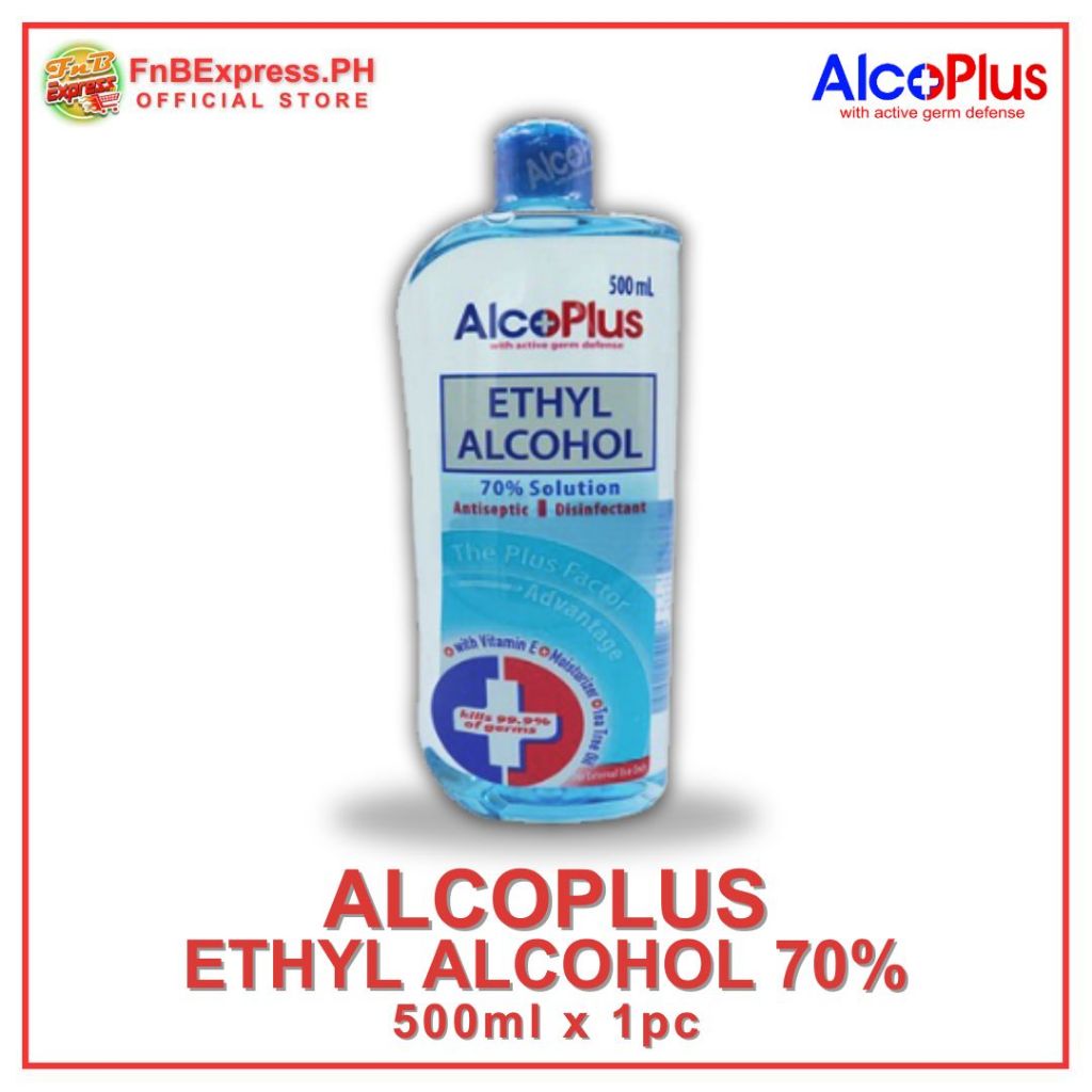 Alcoplus Ethyl Alcohol 70% Solution 500ml x 1pc | Shopee Philippines