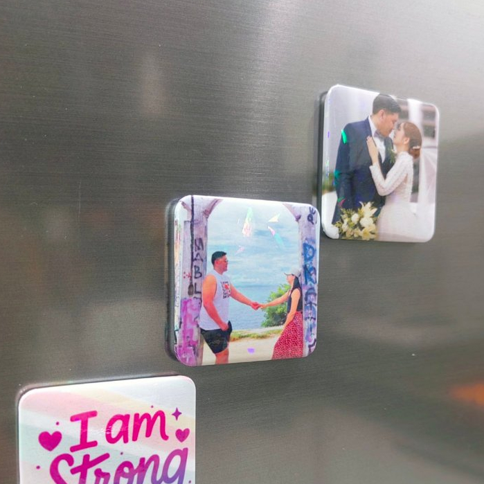 Customized Square Magnetic Badge | Ref Magnet | Square Badge | Shopee ...