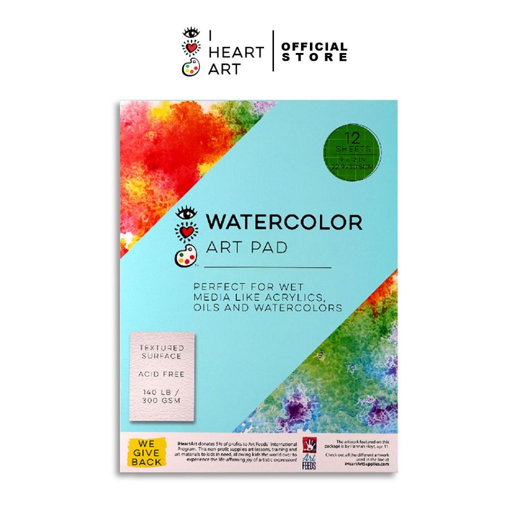 iHeartArt Watercolor Art Pad 9x12 12 sheets | Shopee Philippines