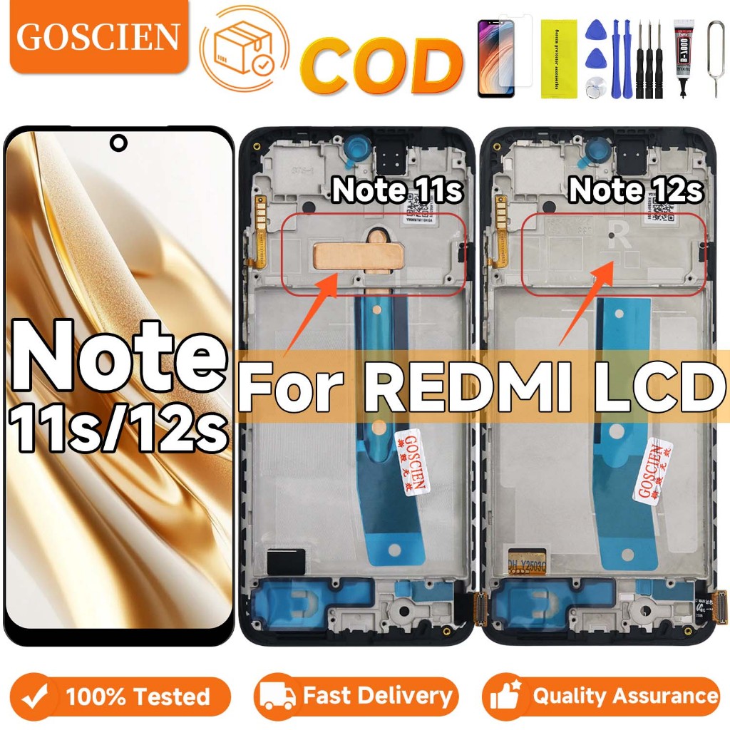 For Xiaomi Redmi Note 11S 2201117SG Note 12S LCD Display Touch Screen ...