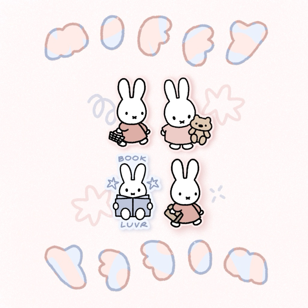 miffy cute personalities sticker ˃ ᵕ ᵒ ) by atowokku — decorative, cute ...