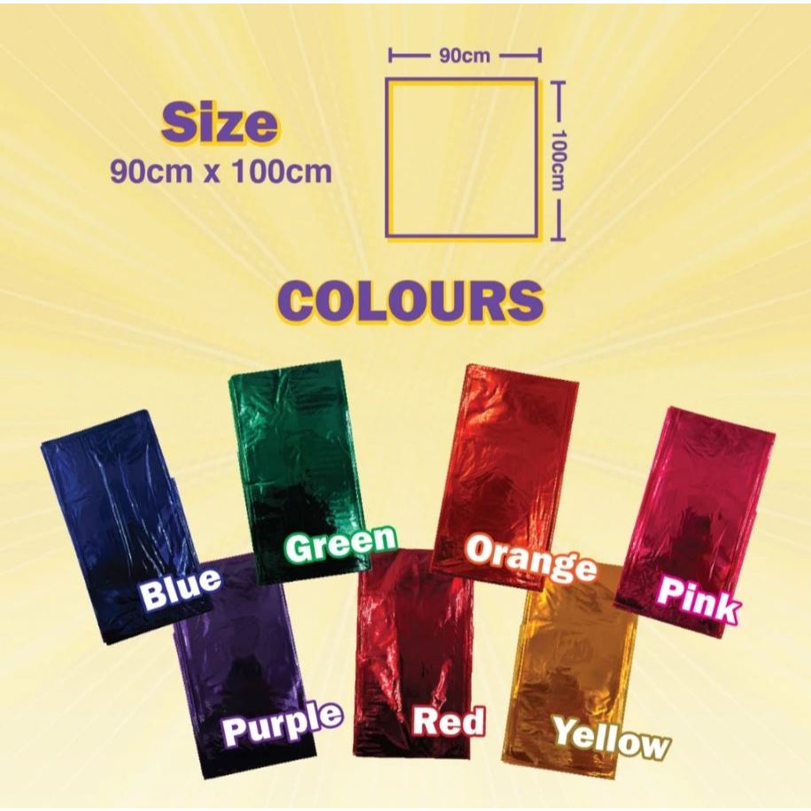 5pcs / 10pcs Colored Cellophane Paper 90cm x 100cm for Gift Wrapping ...