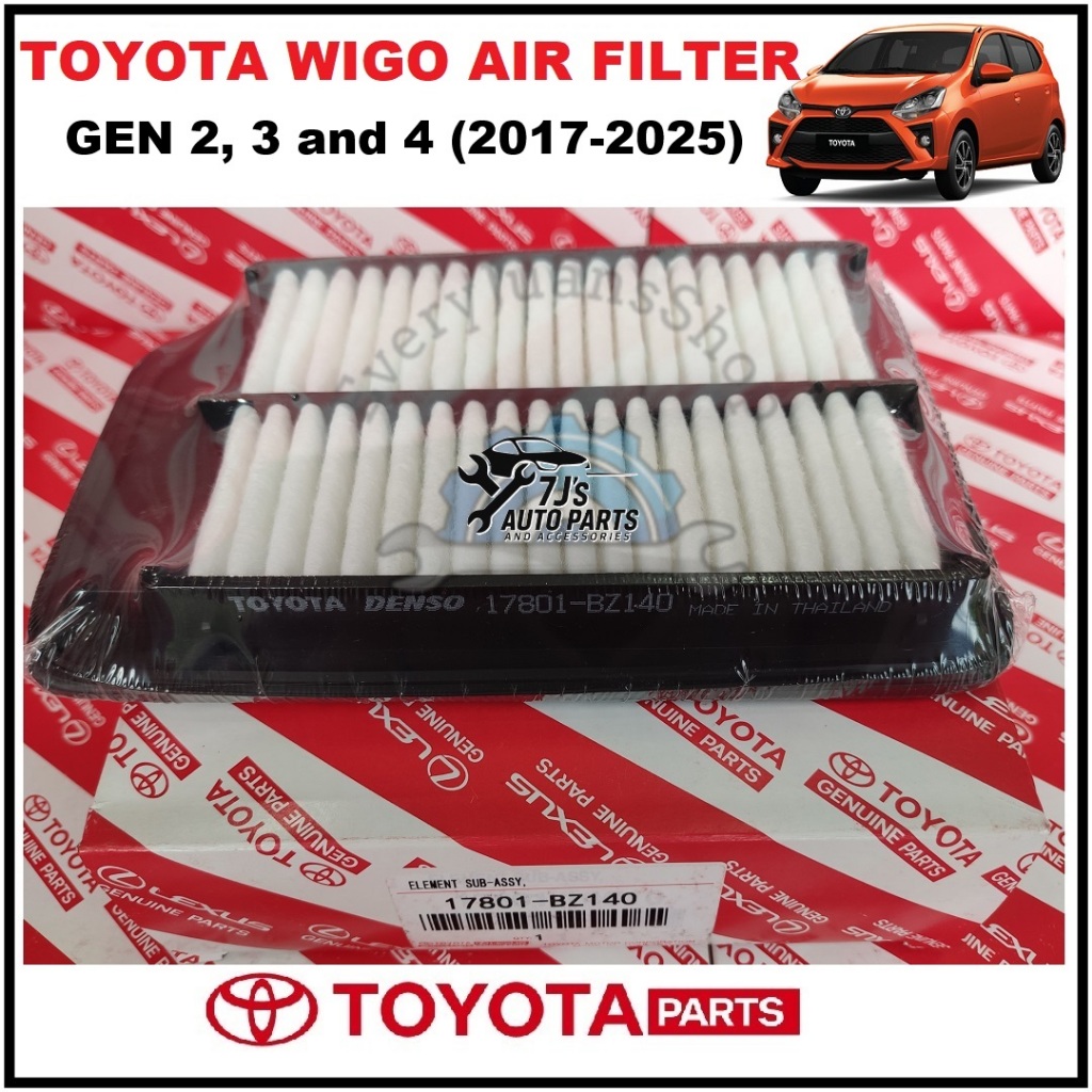 Toyota Wigo Air Filter - Gen2 Gen3 Gen4 / Gen 2 Gen 3 Gen 4 ( 2017-2025 ...