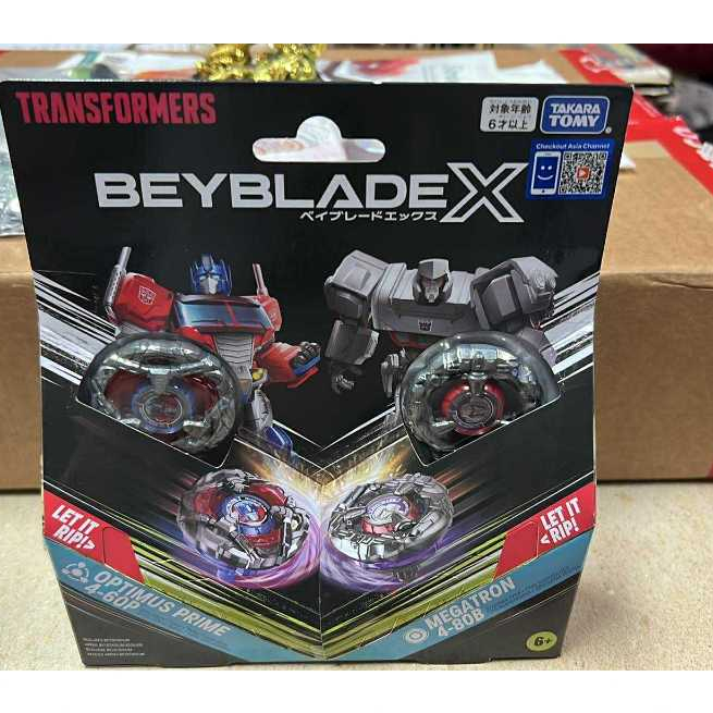 Beyblade X Transformers Collab Optimus Prime 4-60P vs. Megatron 4-80B ...