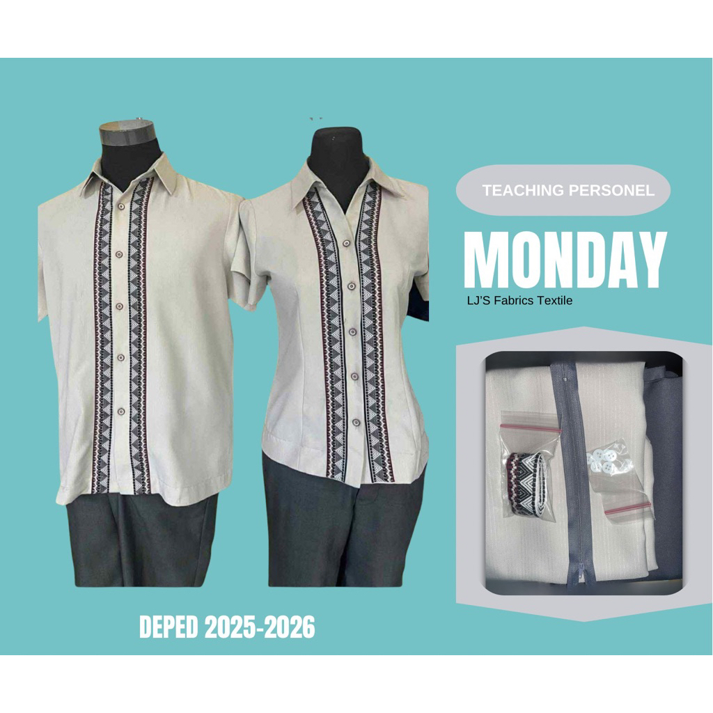 DepEd Teachers uniform ORIGINAL 2025-2026 FABRICS TELA only. | Shopee ...